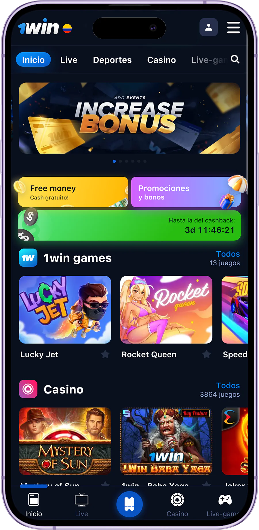1win App - APK Descargar para Android e iOS, La app móvil para apostar en Colombia.
